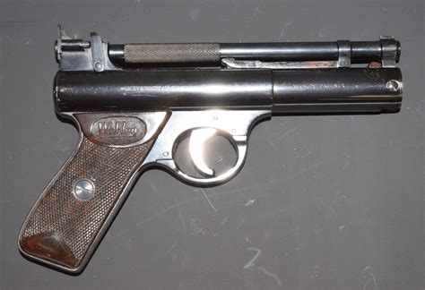 Webley And Scott The Webley Senior 177 Air Pistol With Named And