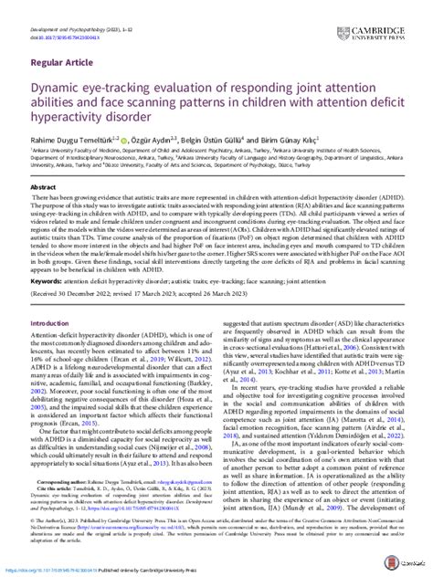 Pdf Dynamic Eye Tracking Evaluation Of Responding Joint Attention Abilities And Face Scanning