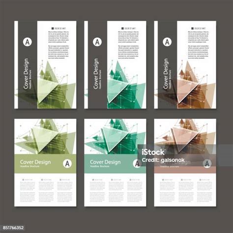 추상 삼각형 라인입니다 포스터 팜플렛 전단지 A4 크기에서 레이아웃 벡터 서식 파일 디자인 개념에 대한 스톡 벡터 아트 및 기타