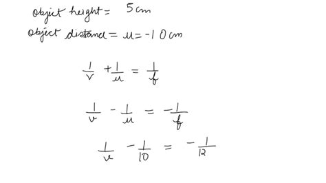 Solved A Thin Lens Is Used To Form An Image On A Screen The Object Is A Small Arrow Positioned