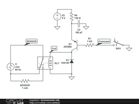 Low Stationary Current Relay Triggering CircuitLab