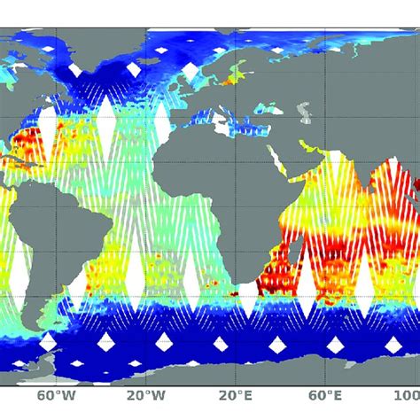 global spatial coverage of swot ssh cm data over the period january
