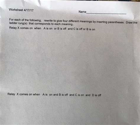 Solved For Each Of The Following Rewrite To Give Four Chegg Com