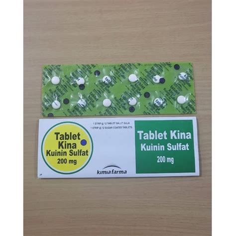 Jual Tablet Kina Pil Kina 1 Strip 12 Tablet Obat Malaria Atau