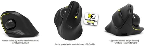 PORT CONNECT B09WQTZ9B4 Bluetooth Plus Wireless And Rechargeable Ergonomic Mouse Trackball User