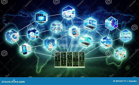 Internet Server Technology Concept Stock Image Image Of Hand Data 80244715