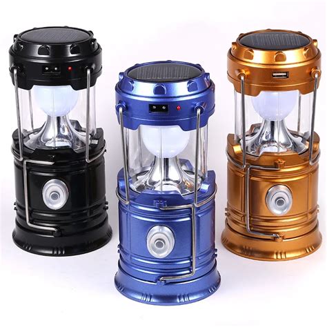 Classic Style 6 Leds Rechargeable Camping Light Collapsible Solar