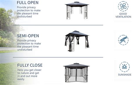 10x10 Outdoor Patio Gazebo Heavy Duty Soft Top Gazebo