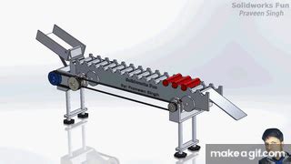 Walking Beam Conveyor Design Assembly And Motion Study In Solidworks On Make A GIF