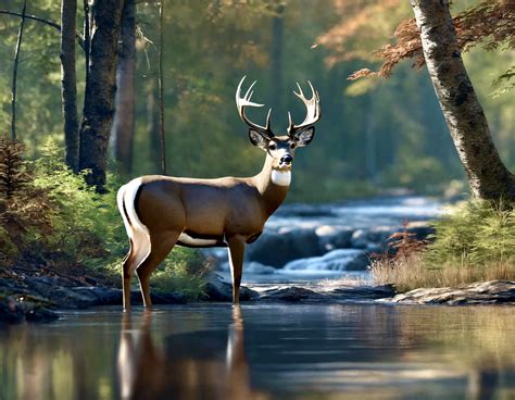 Download Ai Generated Deer Forest Royalty Free Stock Illustration