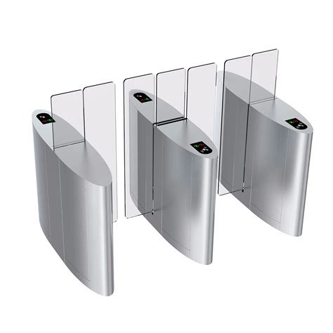 Full Height Sliding Turnstile Gate Optical Glass Turnstile E365