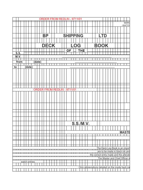 Deck Log Book Pdf