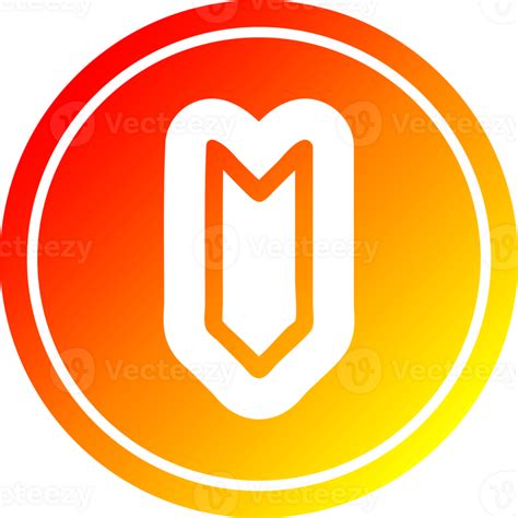 Decorative Arrow Circular Icon With Warm Gradient Finish 39887467 Png