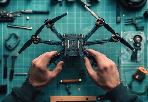 Hands On Drone Building And Maintenance In A Workshop Setting Stock Image Image Of Process