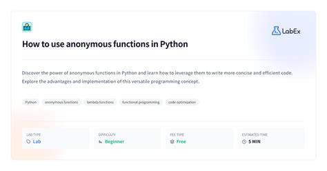 How To Use Anonymous Functions In Python Labex