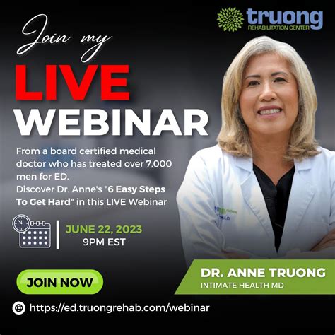 Anne Truong Md On Linkedin Annetruong Truongrehab Ed Webinar Live Free