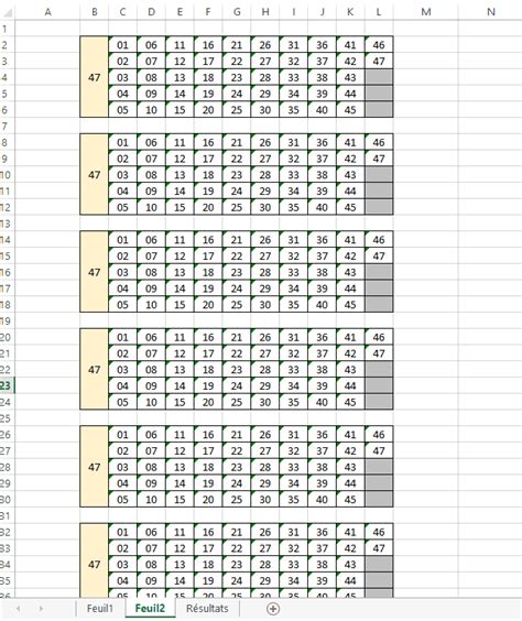 Création Dun Autre Tableau Complexe Avec Chiffres