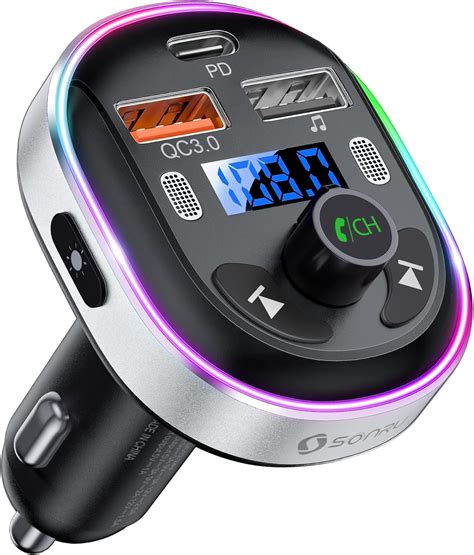 Sonru Bluetooth 5 3 Fm Transmitter For Car Bluetooth Car