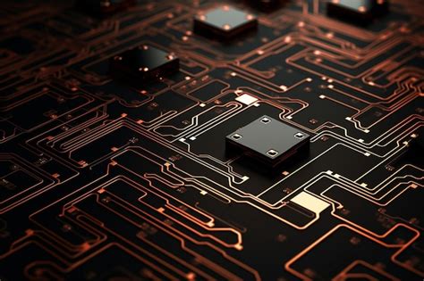 Premium Photo Circuitry Texture Background With Tech Circuit Paths