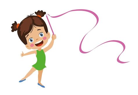 Linda Chica Haciendo Gimnasia Art Stica Vector Premium