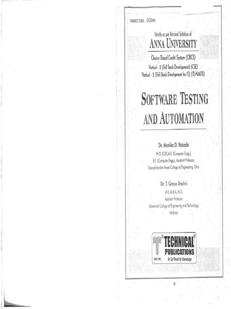 Ccs366 Software Testing And Automation Notes Pdf
