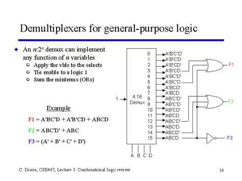 Demultiplexers For General Purpose Logic