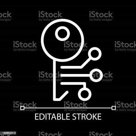 Encryption Pixel Perfect White Linear Icon For Dark Theme向量圖形及更多互聯網圖片 Istock