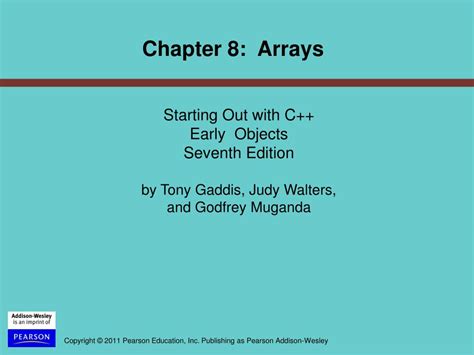 Ppt Chapter 8 Arrays Powerpoint Presentation Free Download Id6536024