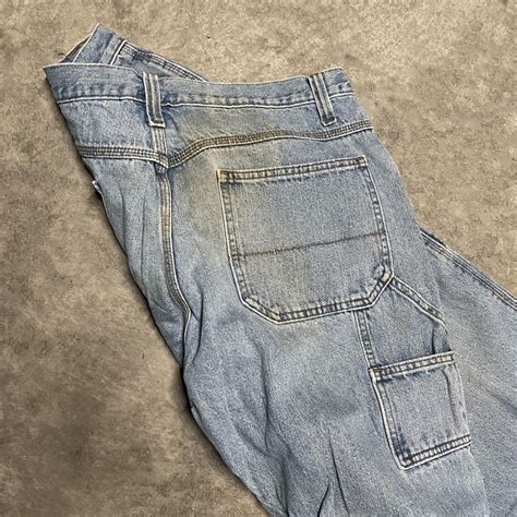 Vintage Wide Leg Carpenter Jeans Size 36x30 Message Depop
