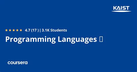 Programming Languages Ⅰ Coursera