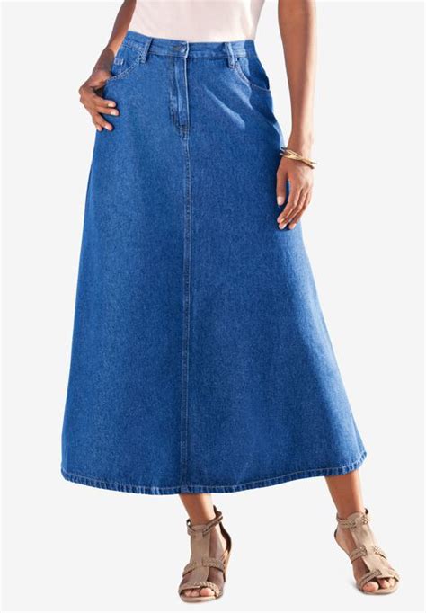 Plus Size Jean Skirts Roamans