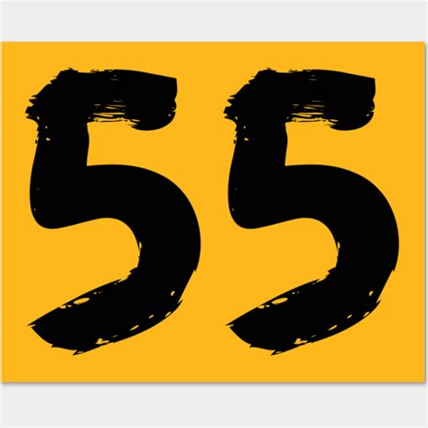 Number 55 55 Posters And Art Prints Teepublic
