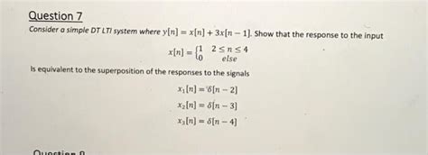 solved consider a simple dt lti system where