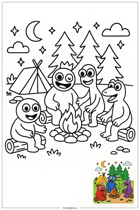 캠핑 색칠 페이지