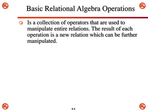 Ppt Database Systems Chapter 6 The Relational Algebra Powerpoint