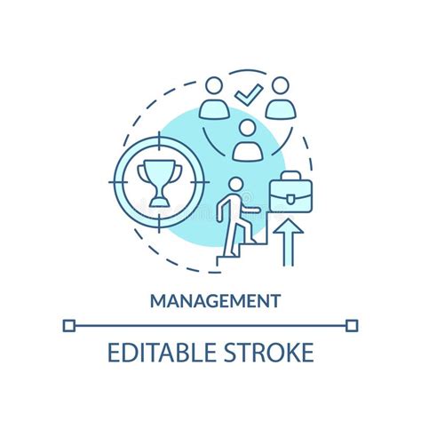Management Turquoise Concept Icon Stock Vector Illustration Of