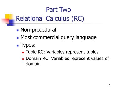 Ppt Relational Algebra Relational Calculus Powerpoint Presentation Free Download Id6029034