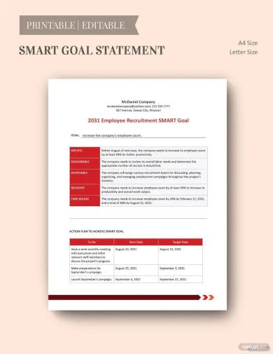 29 Smart Goals Examples To Download