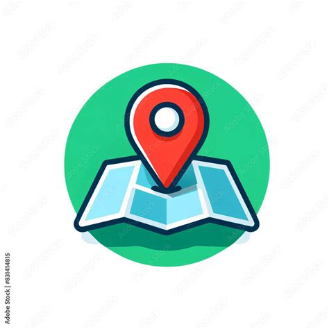 A Simple Graphic Design Of A Red Map Pin On An Open Blue Map With A