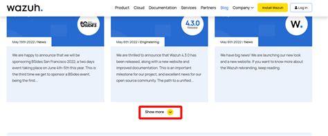 Wazuh Blog The Show More Buttom Is Not Working · Issue 5364