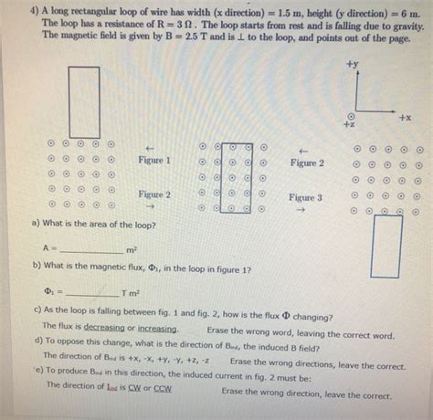 Solved 4 A Long Rectangular Loop Of Wire Has Width X