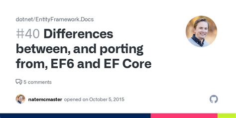Differences Between And Porting From EF6 And EF Core Issue 40