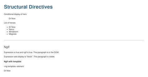 Angular Example Structural Directives Codesandbox