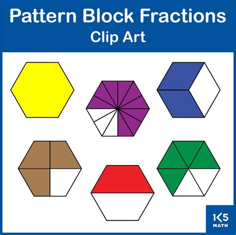 pattern block fractions worksheet 3rd grade math worksheets