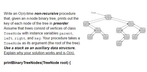 Solved Write An On Time Non Recursive Procedure That