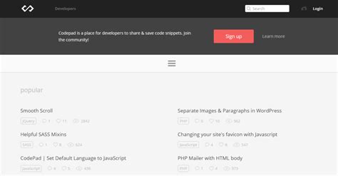 Codepad Review Share Code Snippets And Getgive Feedback Ewebdesign