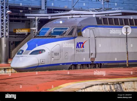Busansouth Korea 1182020 Korail Korea High Speed Rail Ktx Trains In