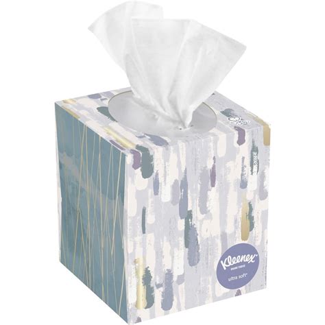 Kleenex Ultra Soft Facial Tissue 1 Cube Box 75 White Tissues Per Box
