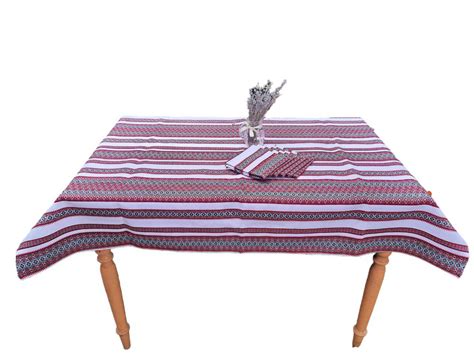 Скатертина із серветками вишита Червона 12161758 • Краща ціна в Києві Україні • Купити в