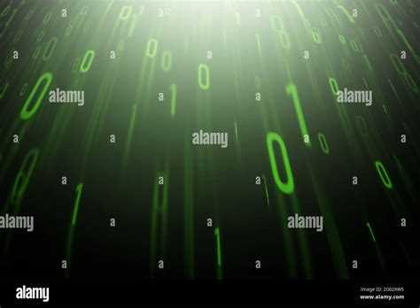 Abstract Green Binary Code On A Black Background Green Lines Of Binary Code Stock Photo Alamy